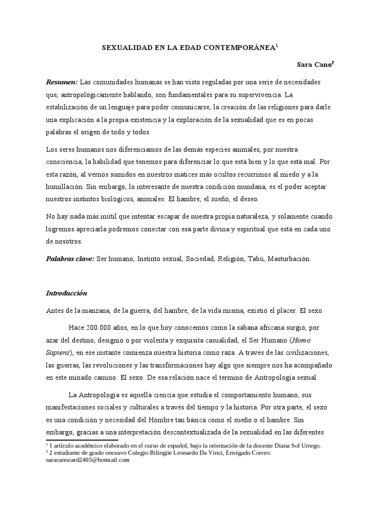 Documento 181 | PDF | Masturbación | Homo Sapiens