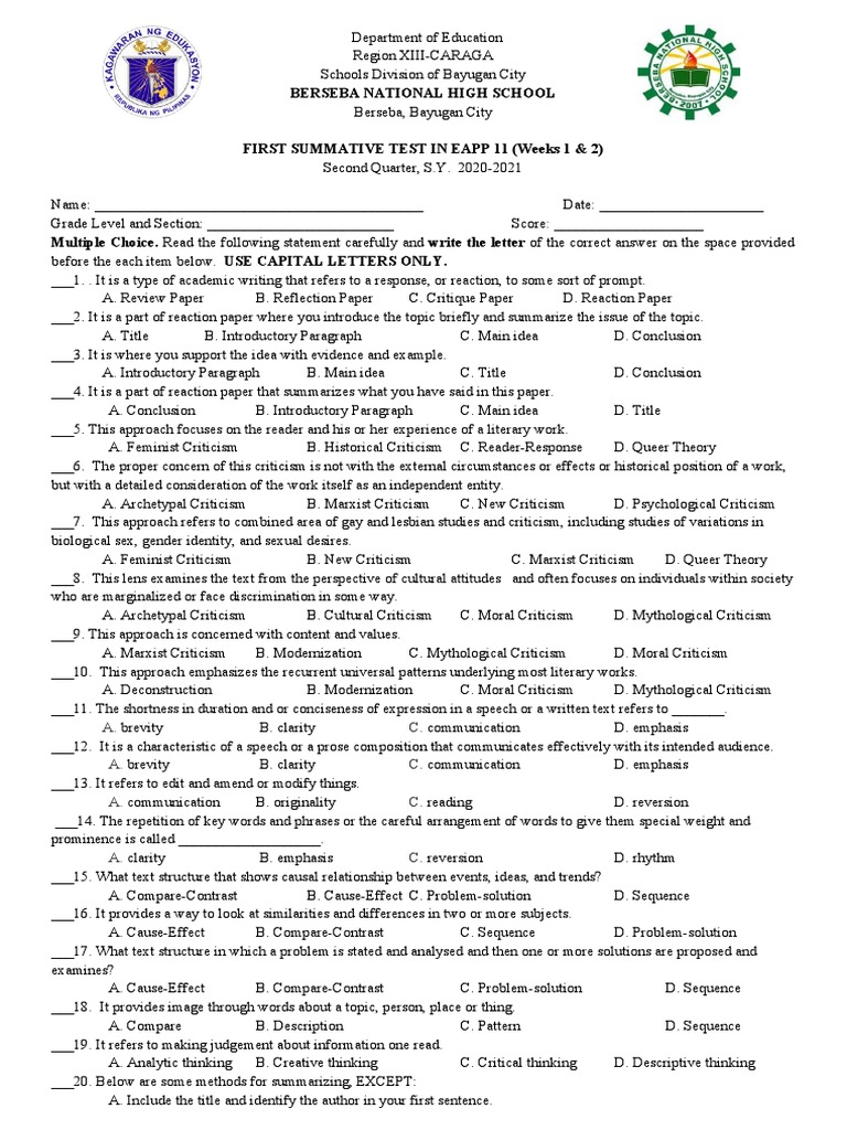 EAPP - SUM - Q2 - W1-2 With PT | PDF | Feminism | Gender Studies