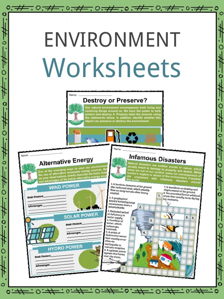 Sample Environment Worksheets | PDF | Climate Change | Greenhouse Gas