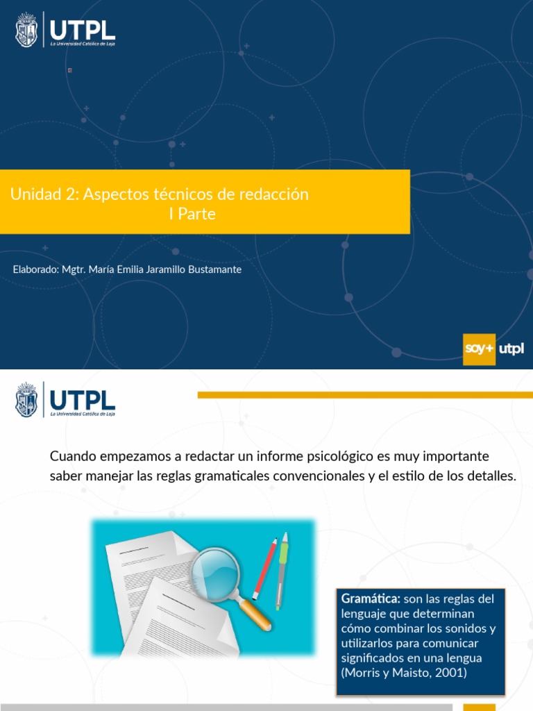 Unidad 2. Aspectos Tecnicos de Redaccion I Parte | Descargar gratis PDF | Sicología | Desorden ...