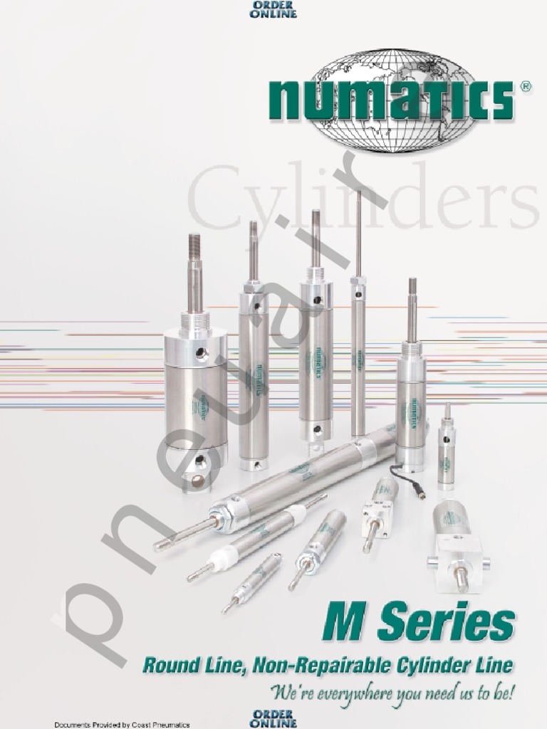 M Series Cylinders | PDF | Piston | Stainless Steel