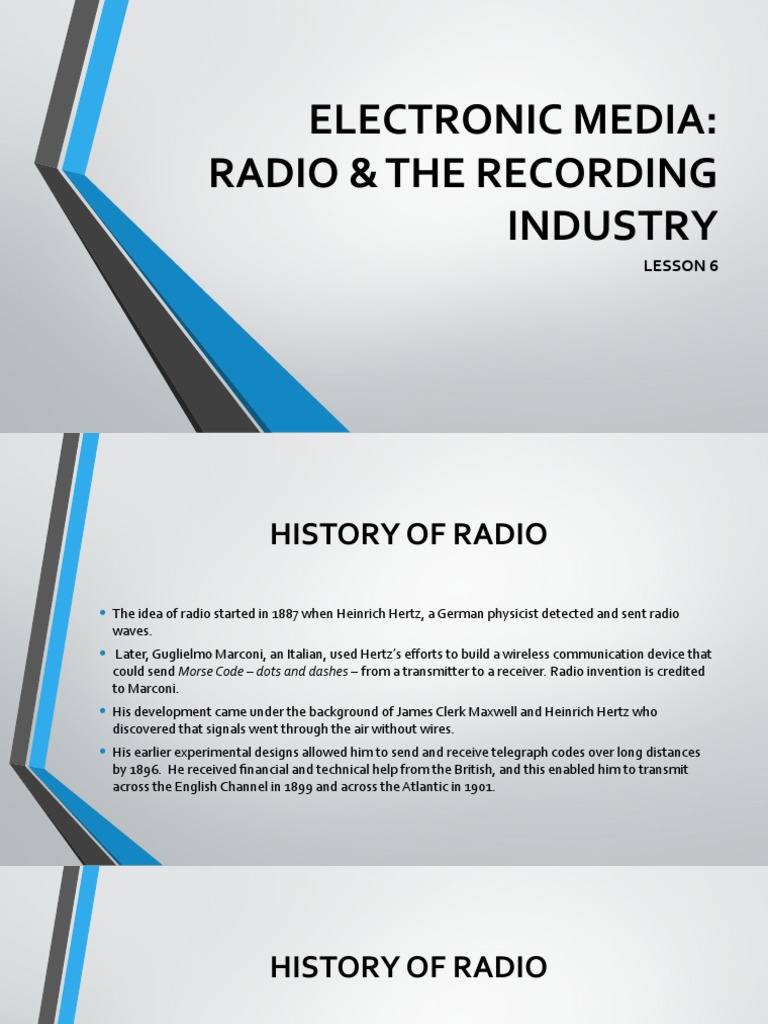 Lesson 6 | PDF | Radio | Broadcasting