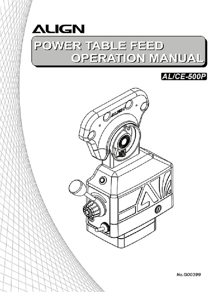 Align Power Feed Manual AL500P - Manual | PDF