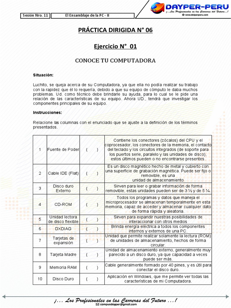 S11 - Práctica Dirigida #06 | PDF | Almacenamiento de datos de la computadora | Disco duro