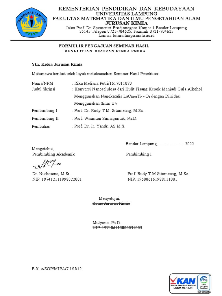 Form Pengajuan Rika | PDF