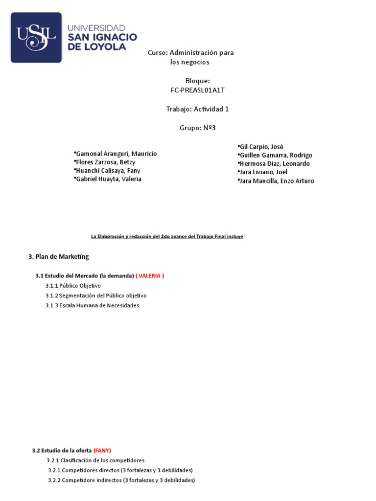 Avance 2 Proyecto Final Grupo 3 | PDF