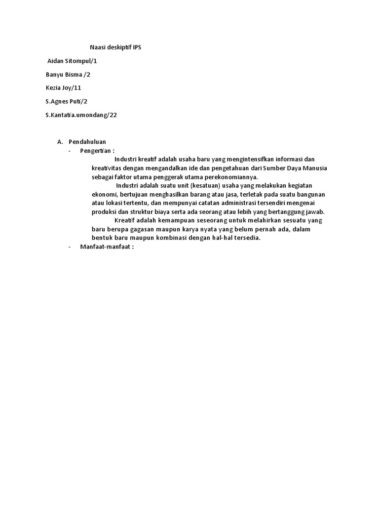 Naasi Deskiptif IPS-kolab 2kelompok 1 | PDF | Pengelolaan Keuangan ...