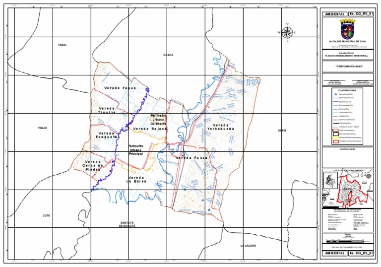 Mapa de Chía y sus veredas | PDF