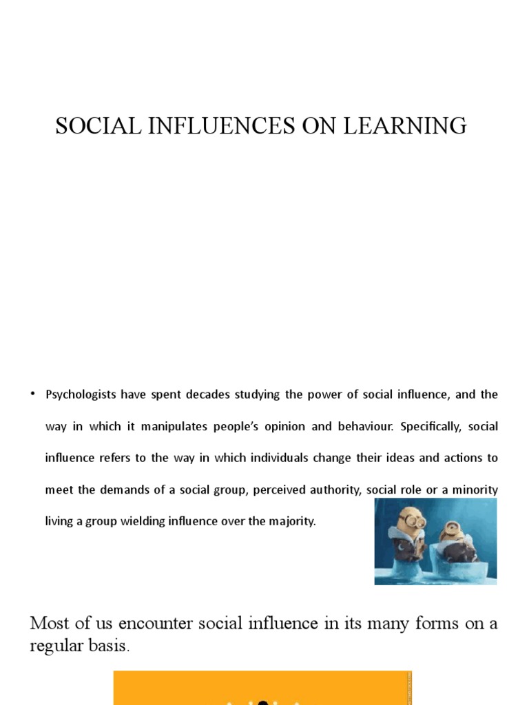 Social Influences On Learning | PDF