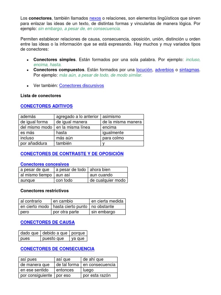 Los Conectores Adictivos | PDF | Certeza | Adverbio