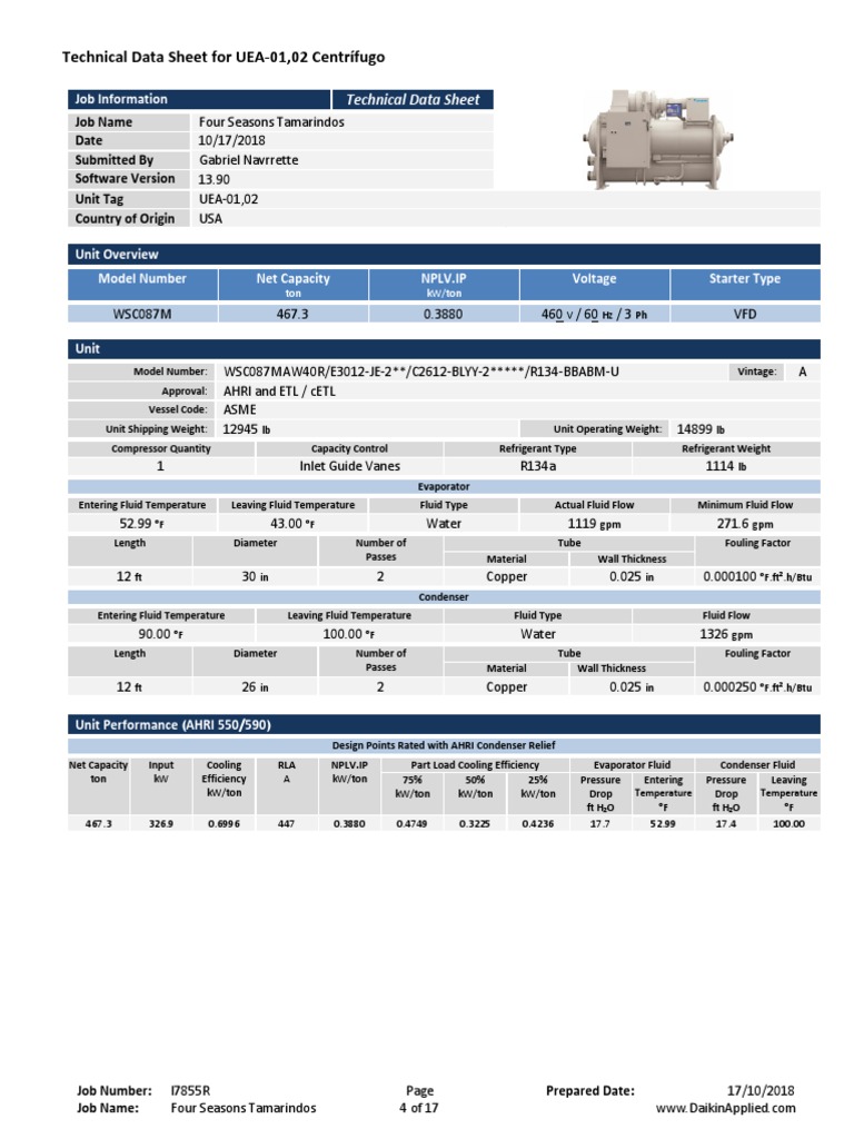 Technical Data Sheet For UEA-01,02 Centrífugo | PDF | Electrical Wiring ...