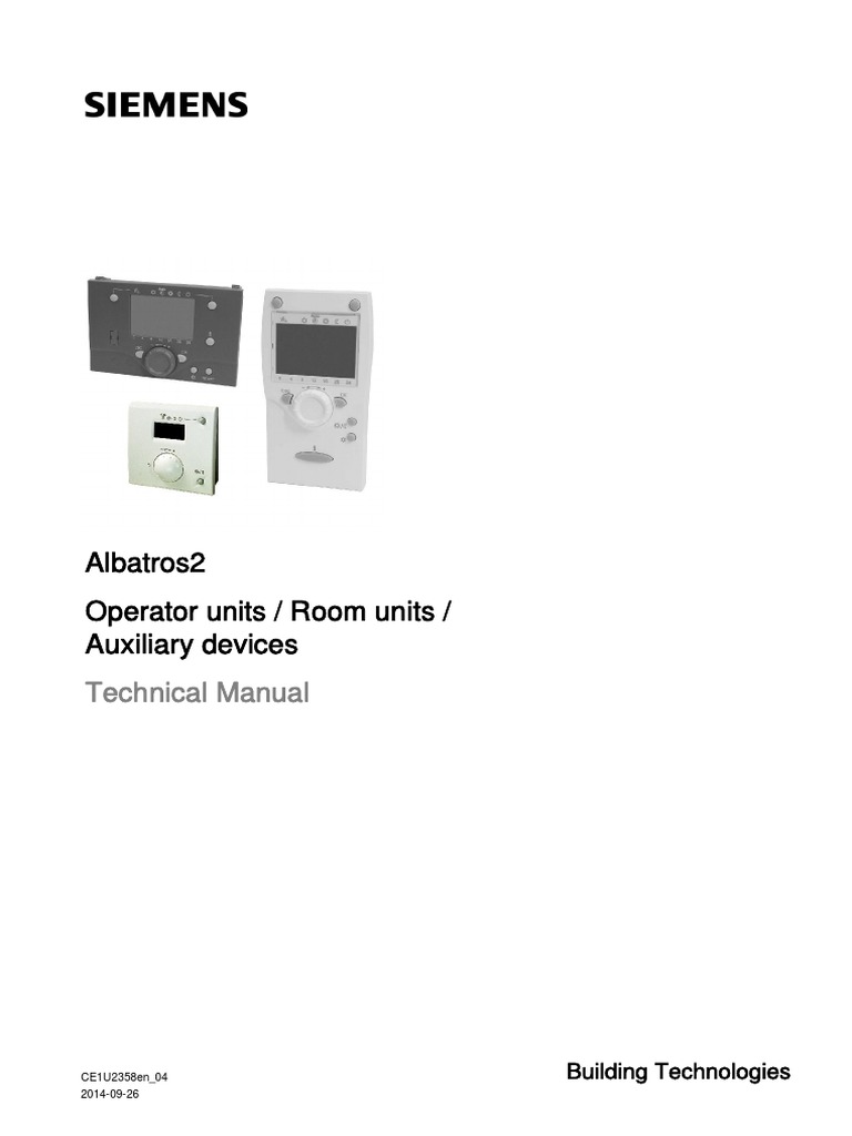 Albatros2 Operator Units / Room Units / Auxiliary Devices: Technical ...