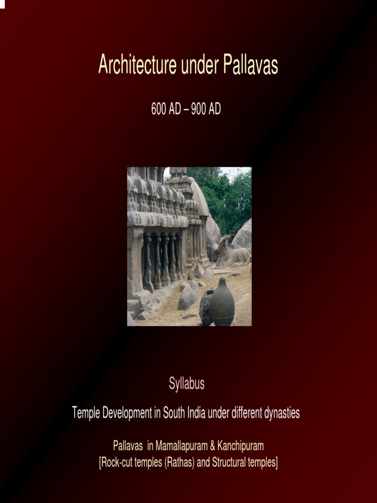 Architecture Under Pallava Dynasty | PDF | Indian Religions
