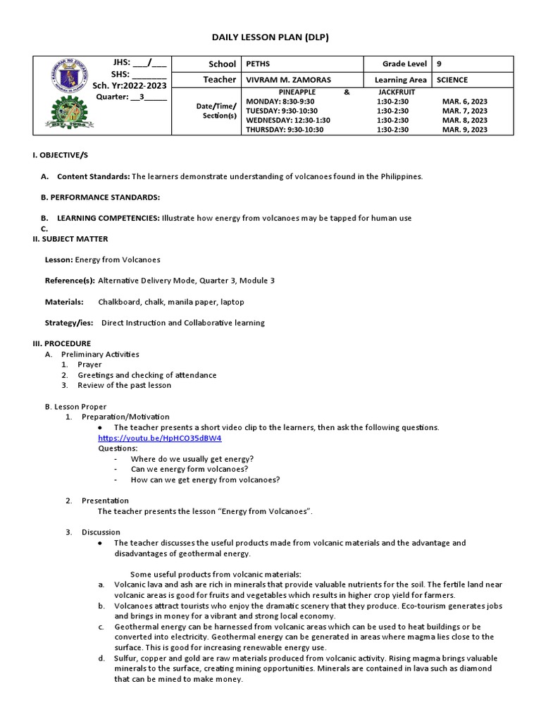 Science 9 q3 WK 4 | Download Free PDF | Volcano | Magma