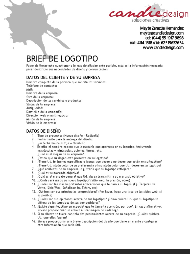 Brief de Logotipo | PDF