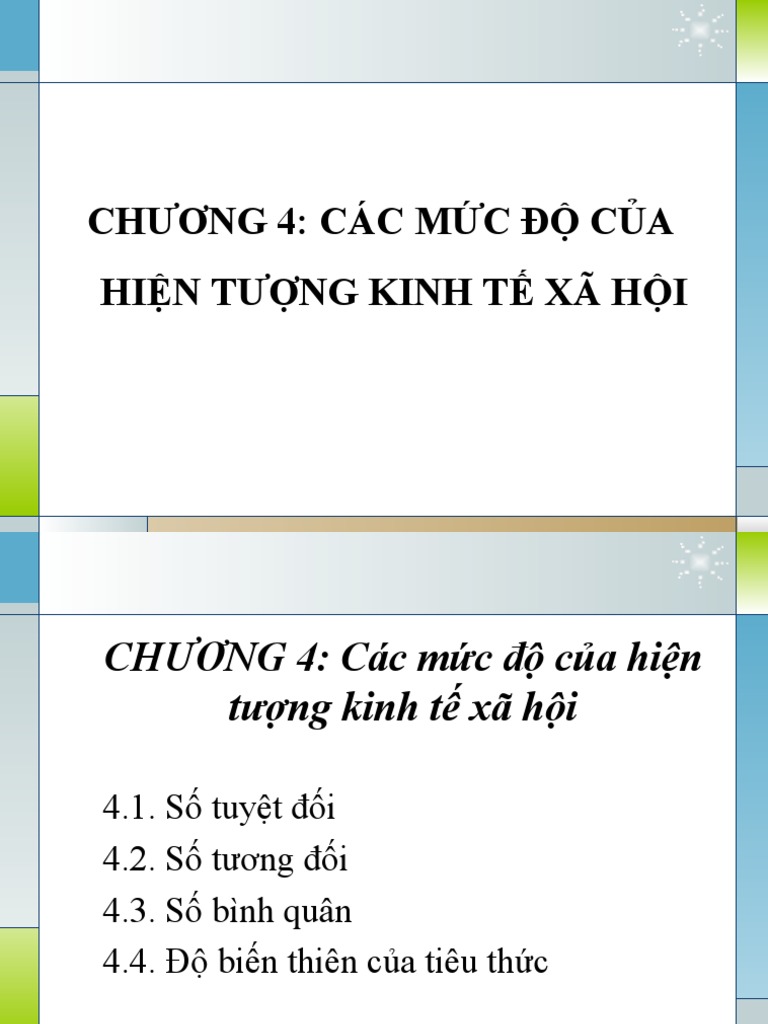 Chuong 4. Cac Muc Do Cua Hien Tuong KTXH | PDF