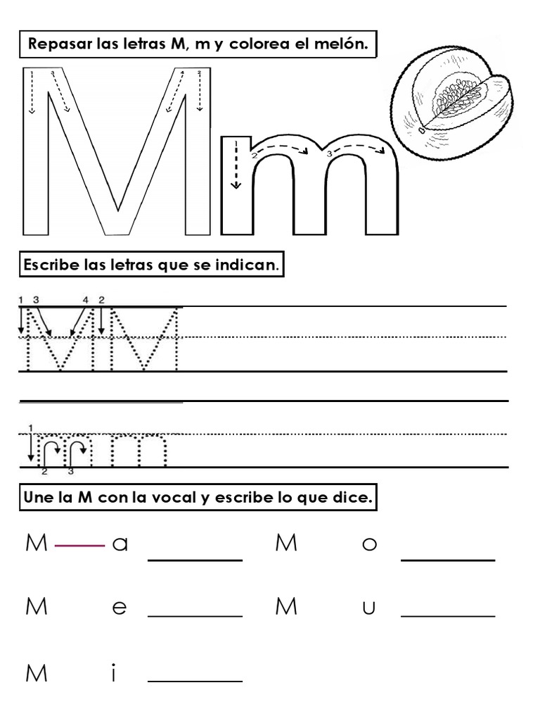 Hojas De Trabajo De La Letra M De Barrio Sésamo