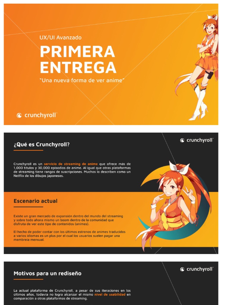 Estudio UX/UI Pre Entrega - Crunchyroll | PDF