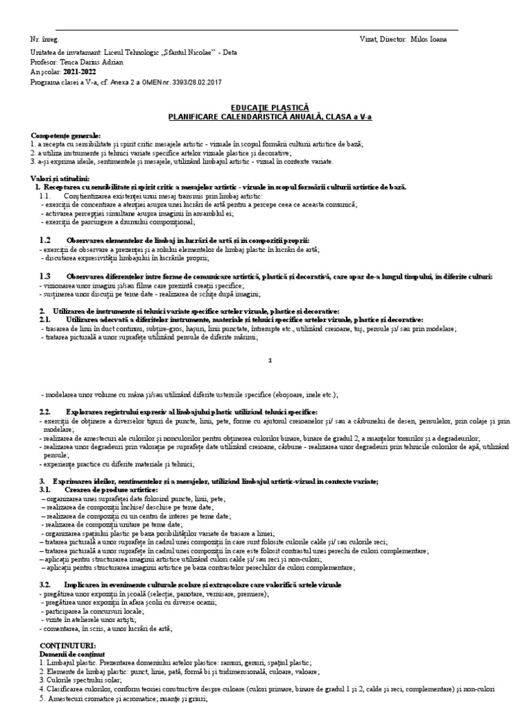 Ed Plastica V 2021 - 2022 | PDF