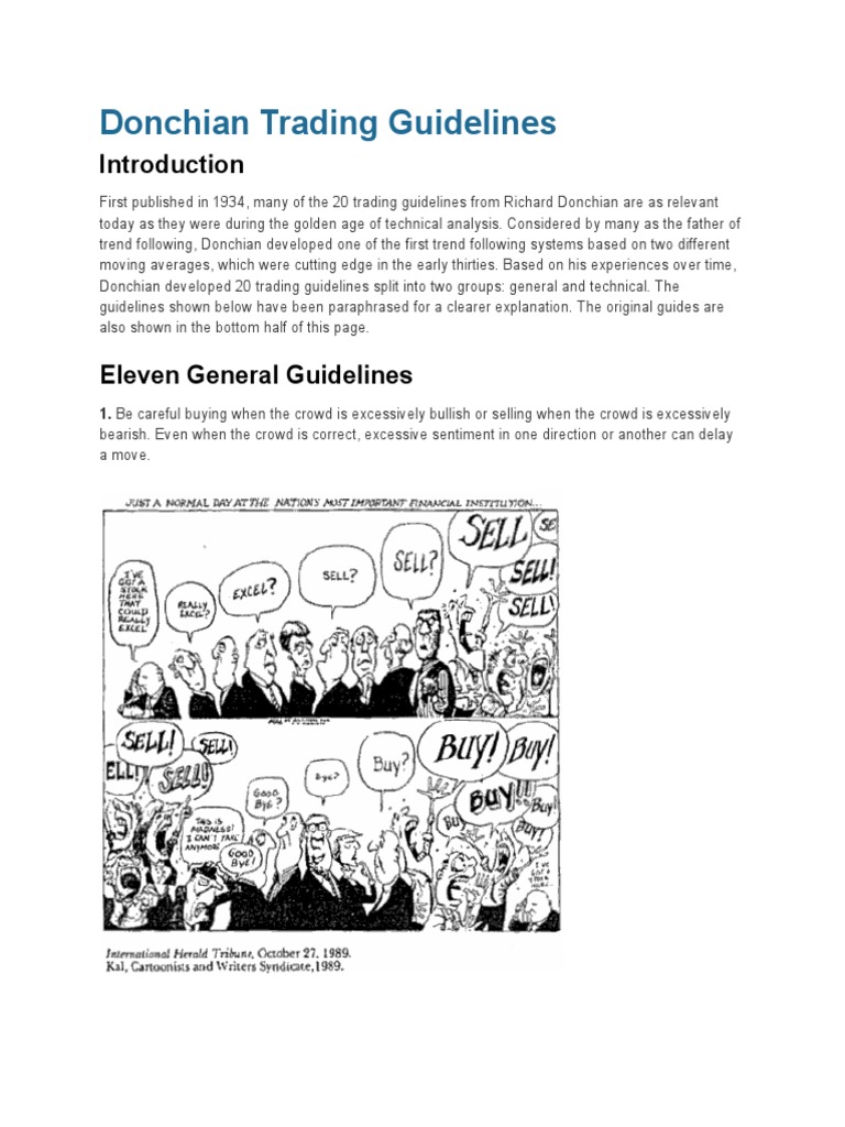 Donchian Trading Guidelines | PDF | Market Trend | Order (Exchange)