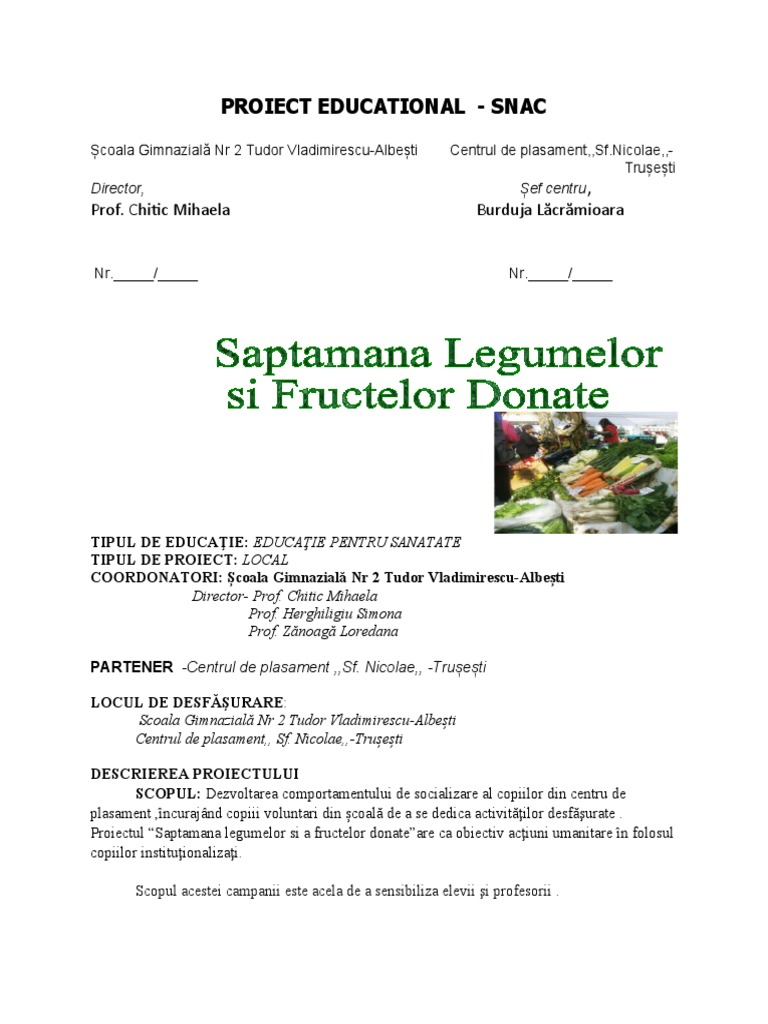 Proiect Snac 2022-2023 | PDF