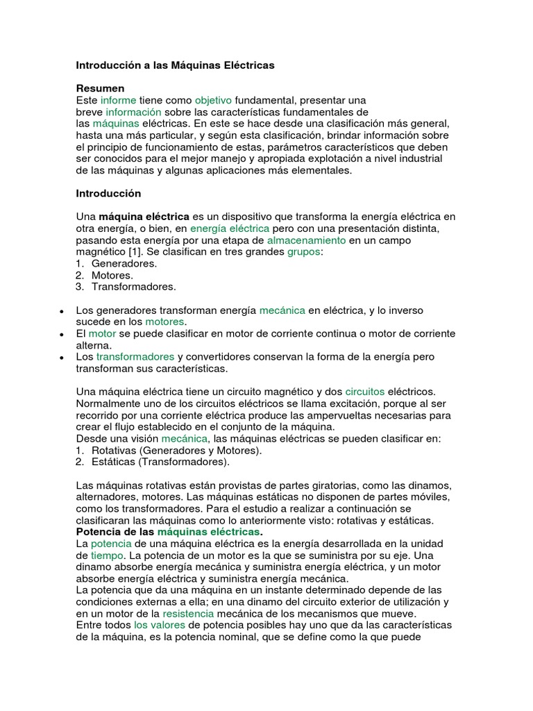 Introducción A Las Máquinas Eléctricas | PDF | Ingenieria Eléctrica | Generador eléctrico