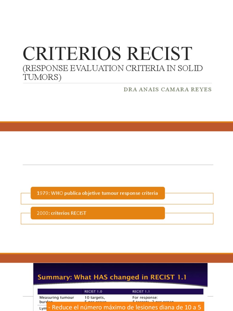 CRITERIOS RECIST | PDF | Salud pública | Ciencias de la Salud
