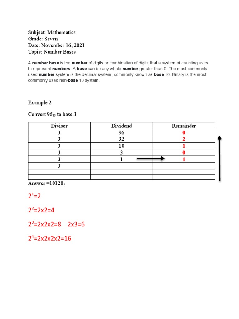 Number Bases | Download Free PDF | Decimal | Division (Mathematics)