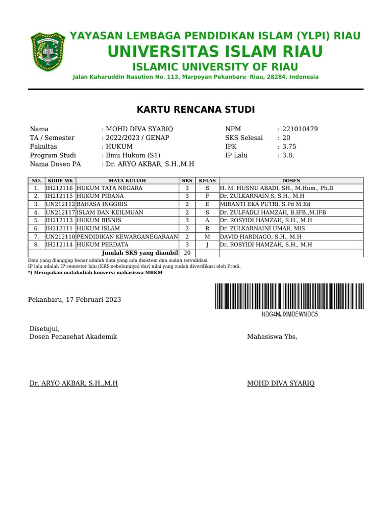 Universitas Islam Riau: Yayasan Lembaga Pendidikan Islam (Ylpi) Riau ...