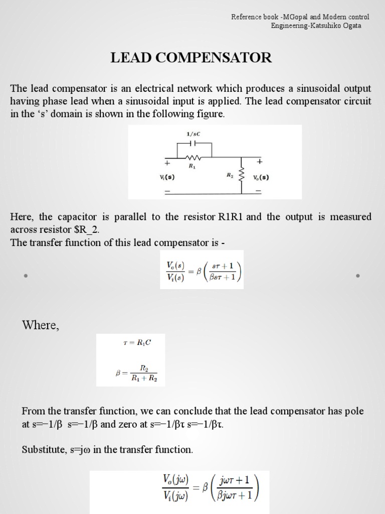 Lead Compensator | PDF