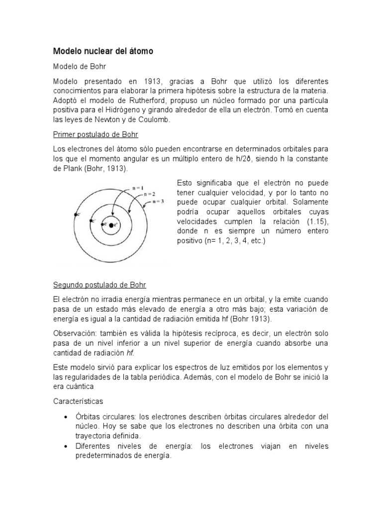 Modelo Nuclear Del Átomo | PDF | Electrón | Núcleo atómico
