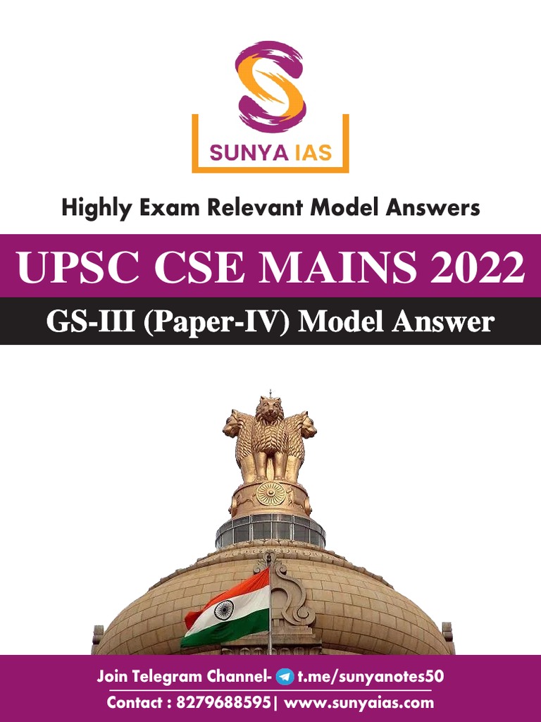 Upsc Cse Mains 2022: GS-III (Paper-IV) Model Answer | PDF | Smog ...