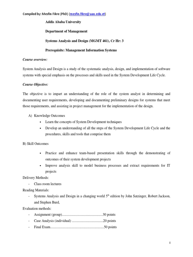 SAD 1 2 3 4 5 6 Chapters INSTR | PDF | Software Development Process | System