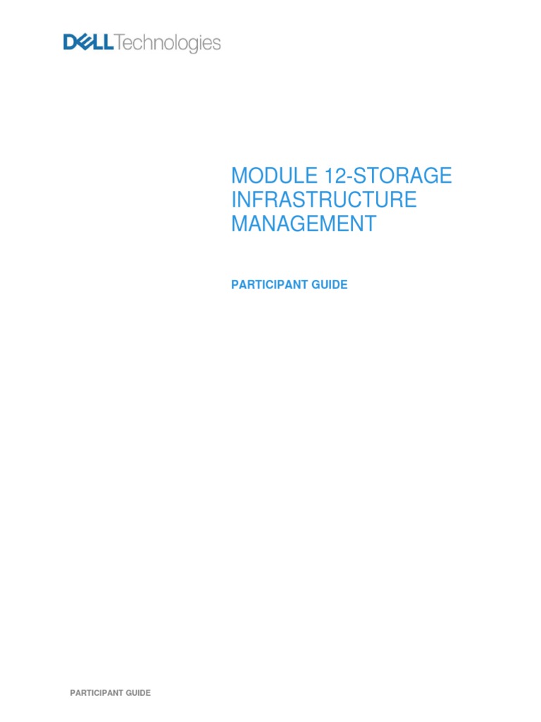 Module 12-Storage Infrastructure Management - Participant Guide | PDF | Cloud Computing ...