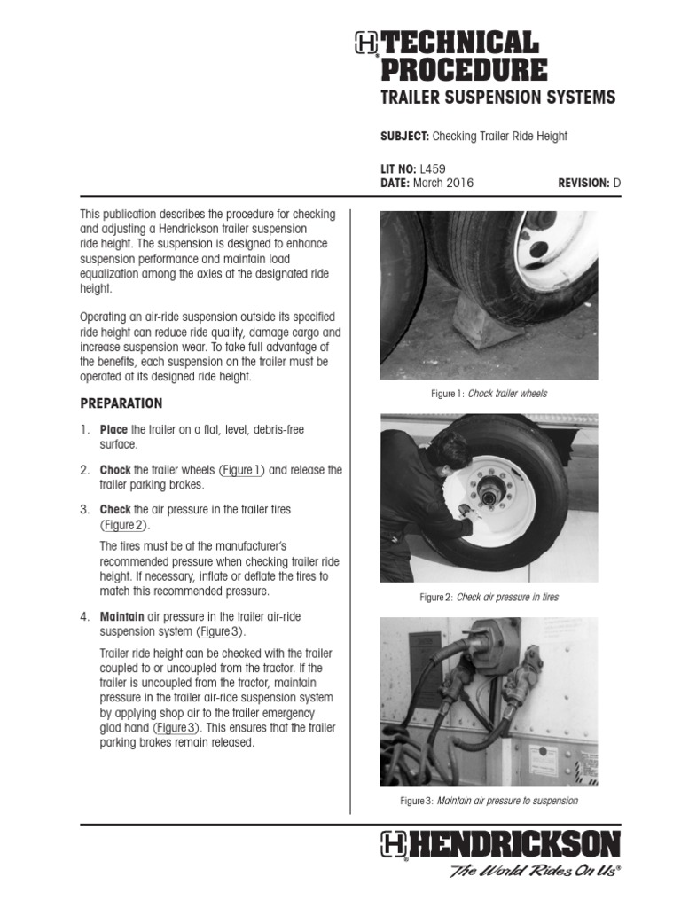 Technical Procedure: Trailer Suspension Systems | PDF | Trailer ...