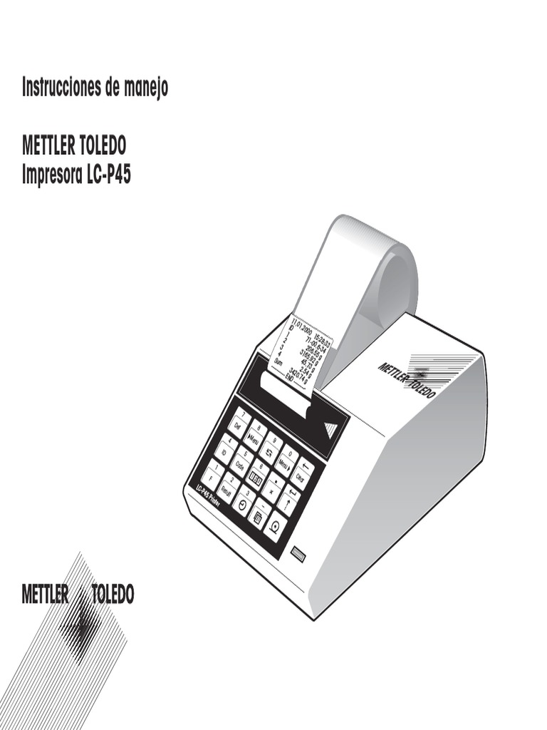 Instrucciones de Manejo Mettler Toledo Impresora LC-P45 | PDF ...
