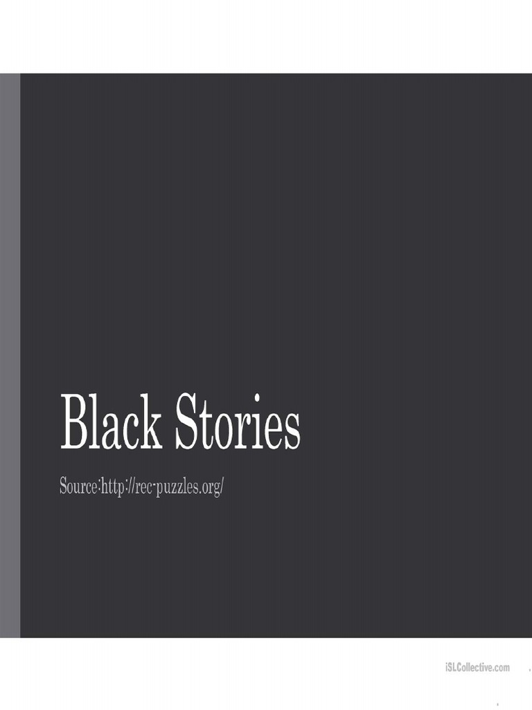 Black Stories Cards | PDF