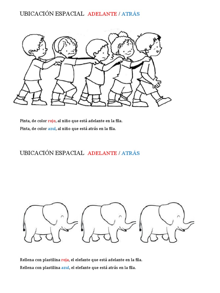 UBICACIÓN ESPACIAL Adelante Atras | PDF