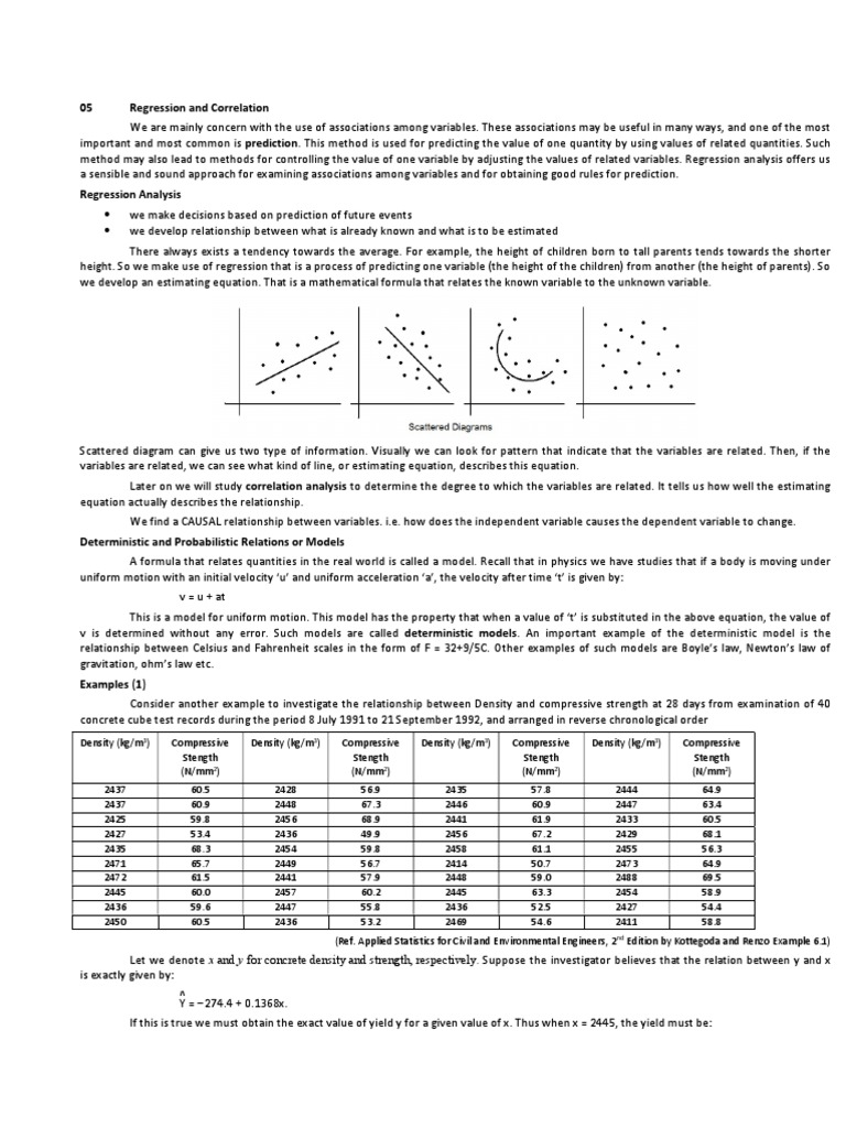 Handout 3 Regression and Correlation | PDF | Errors And Residuals ... Handout 3 Regression and Correlation | PDF | Errors And Residuals ...