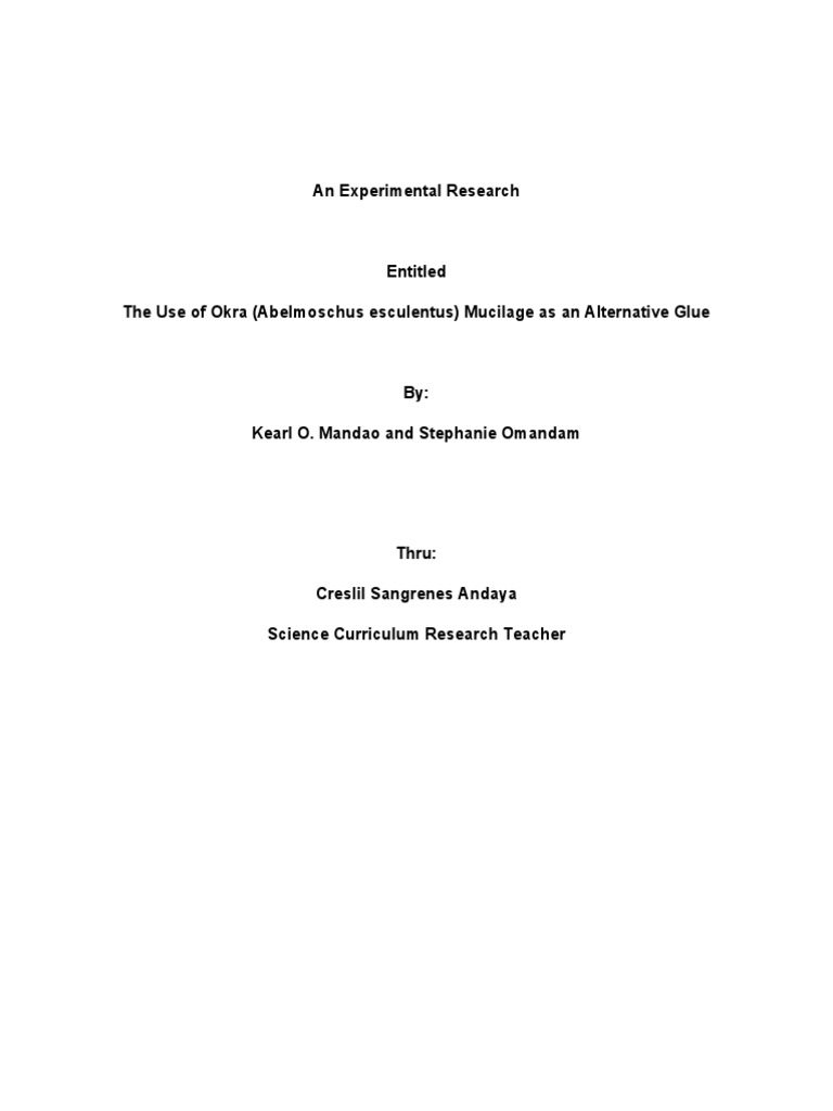 EXPERIMENTALRESEARCH | PDF | Food And Drink | Nutrition