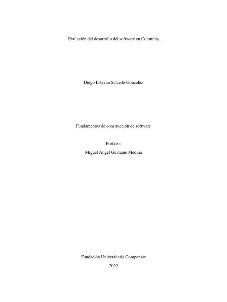 Evolución Del Desarrollo Del Software en Colombia | PDF | Colombia ...