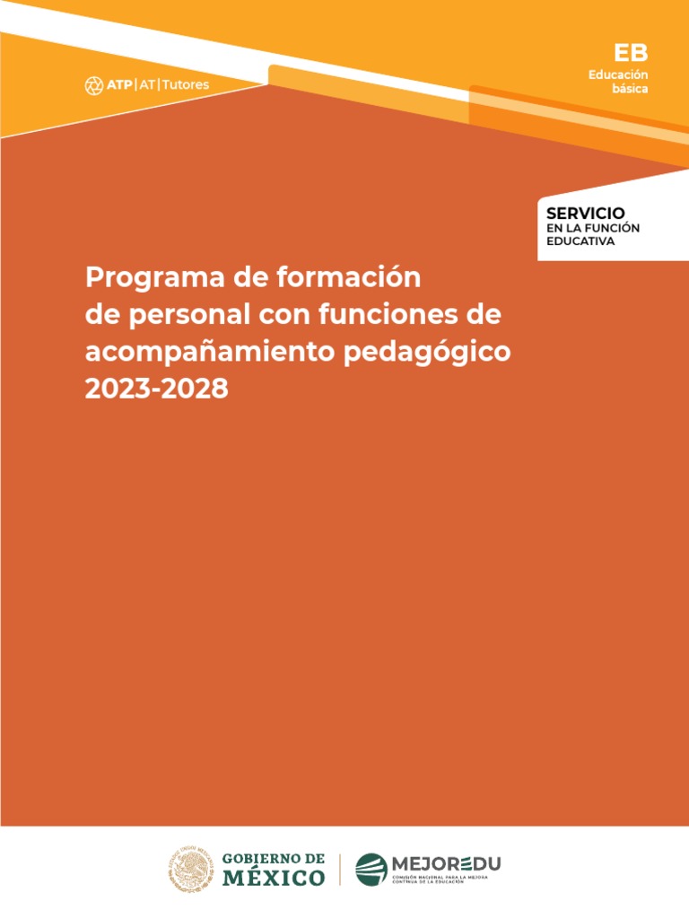 Programa Formacion Pers Acomp Pedag 2023-2028 | PDF | Maestros | Educación primaria