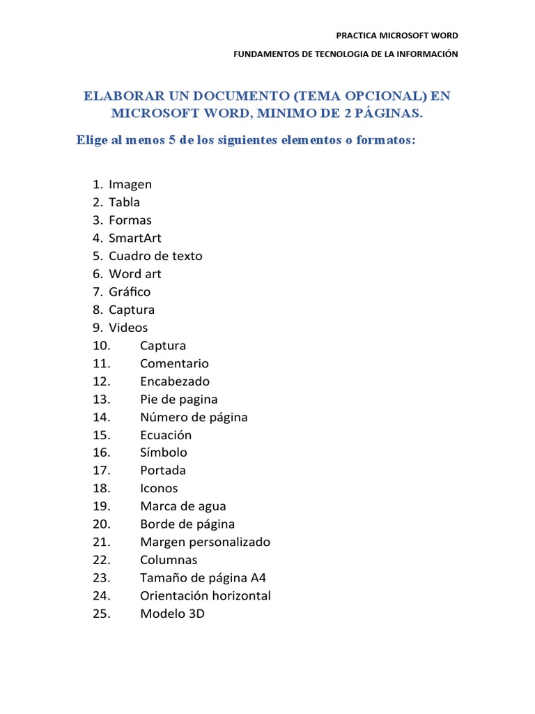 Elementos y Formatos en Word | PDF | Informática