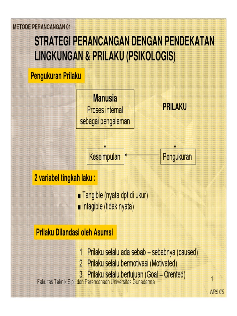 Strategi Perancangan Dengan Pendekatan Psikologis | PDF