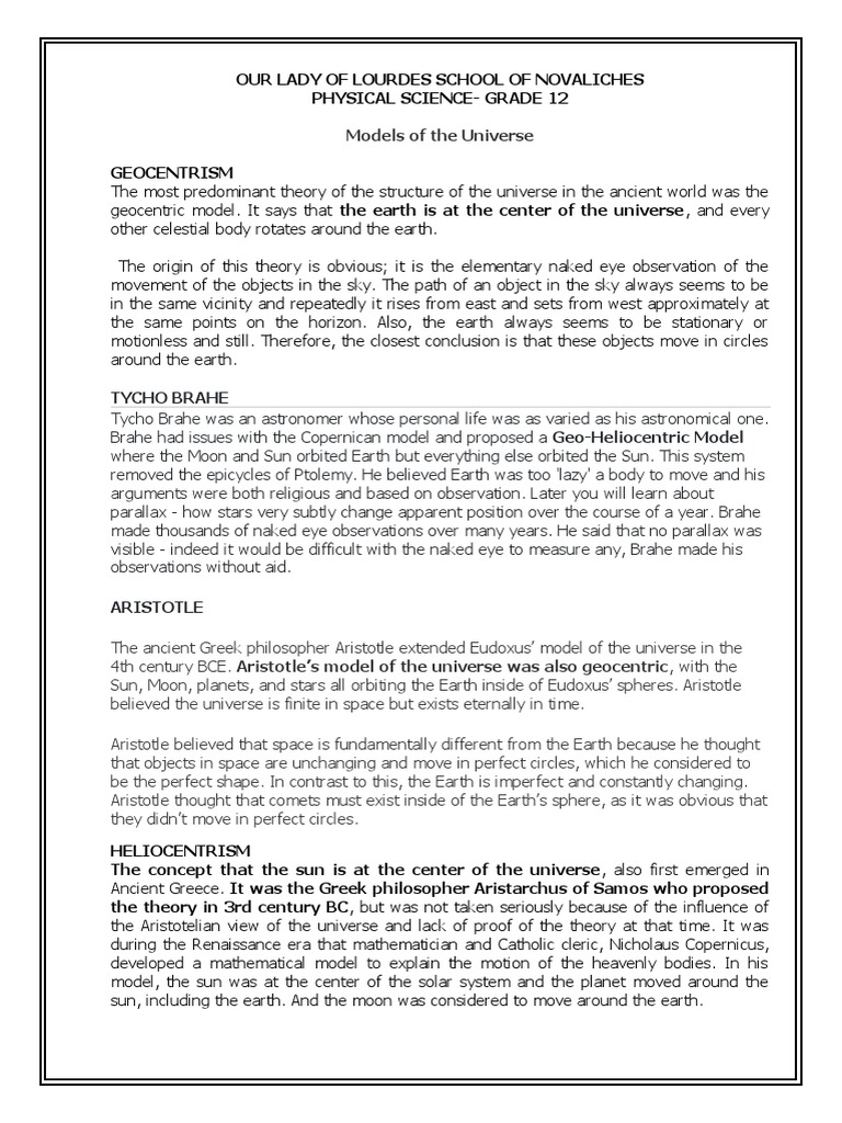 SCIENCE | PDF | Heliocentrism | Tycho Brahe