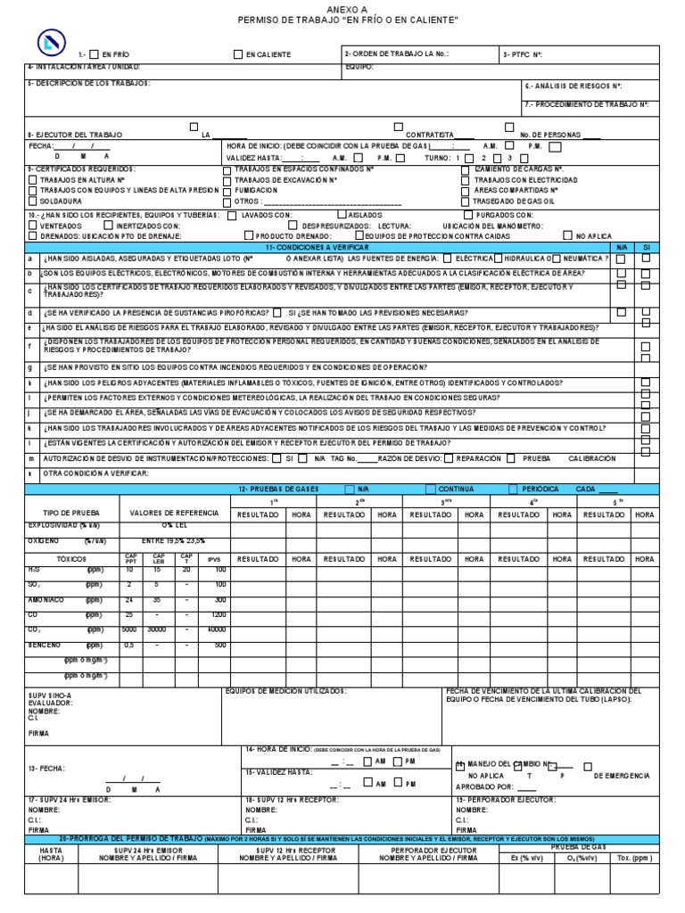 Registros Sistema de Permisos de Trabajos. | PDF | Agua subterránea | Barro Registros Sistema de Permisos de Trabajos. | PDF | Agua subterránea | Barro
