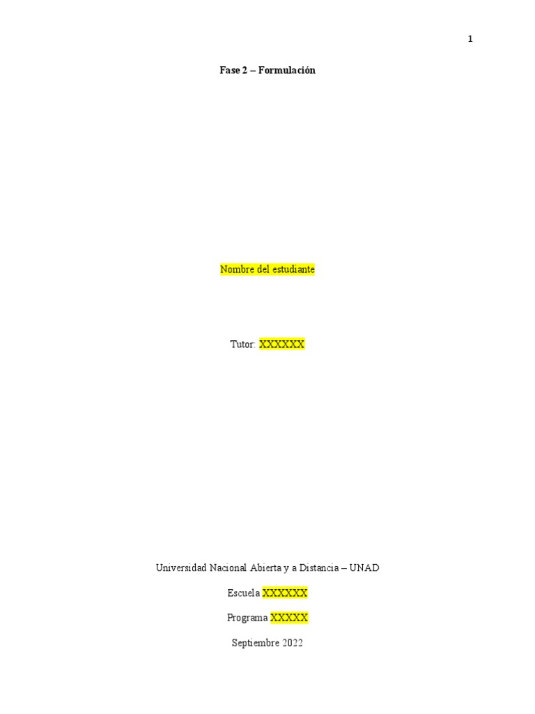 Plantilla Fase 2 - Formulación 16 - 1 - 2023 | PDF