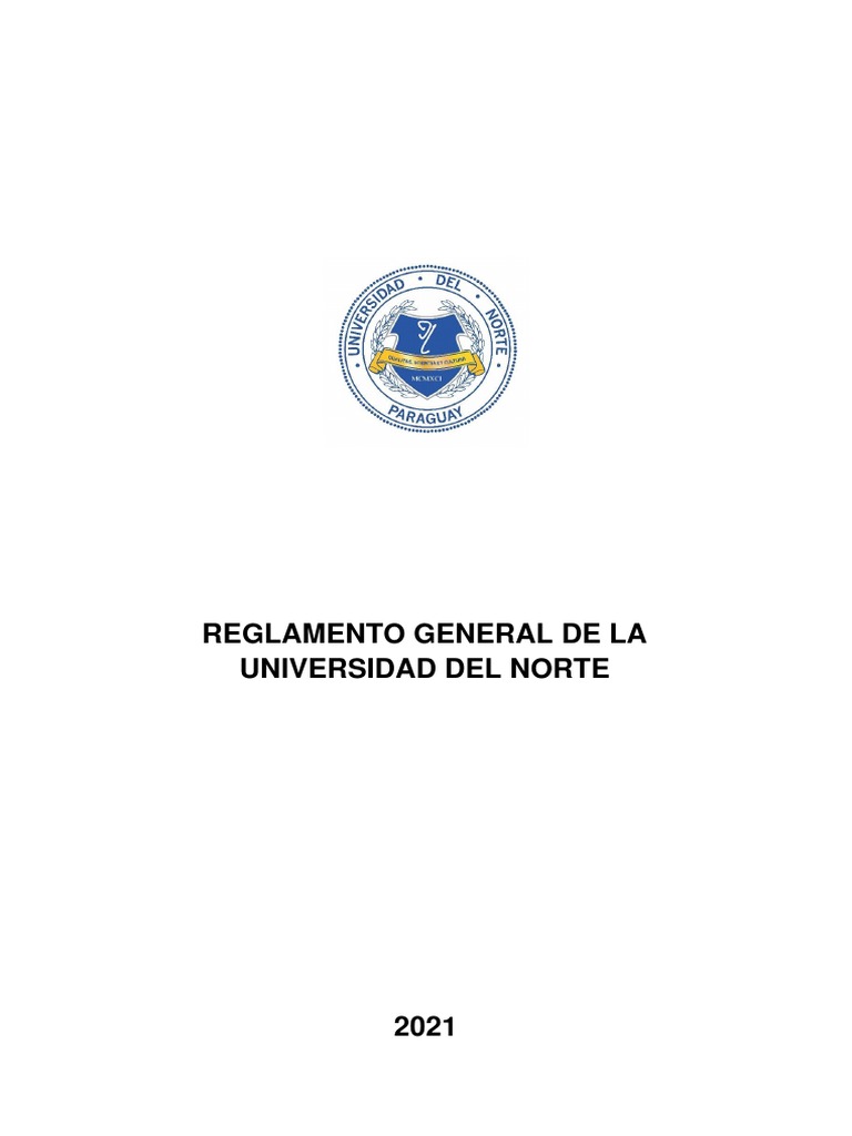 Reglamento General de La Universidad Del Norte 2021 | PDF | Plan de estudios | Evaluación
