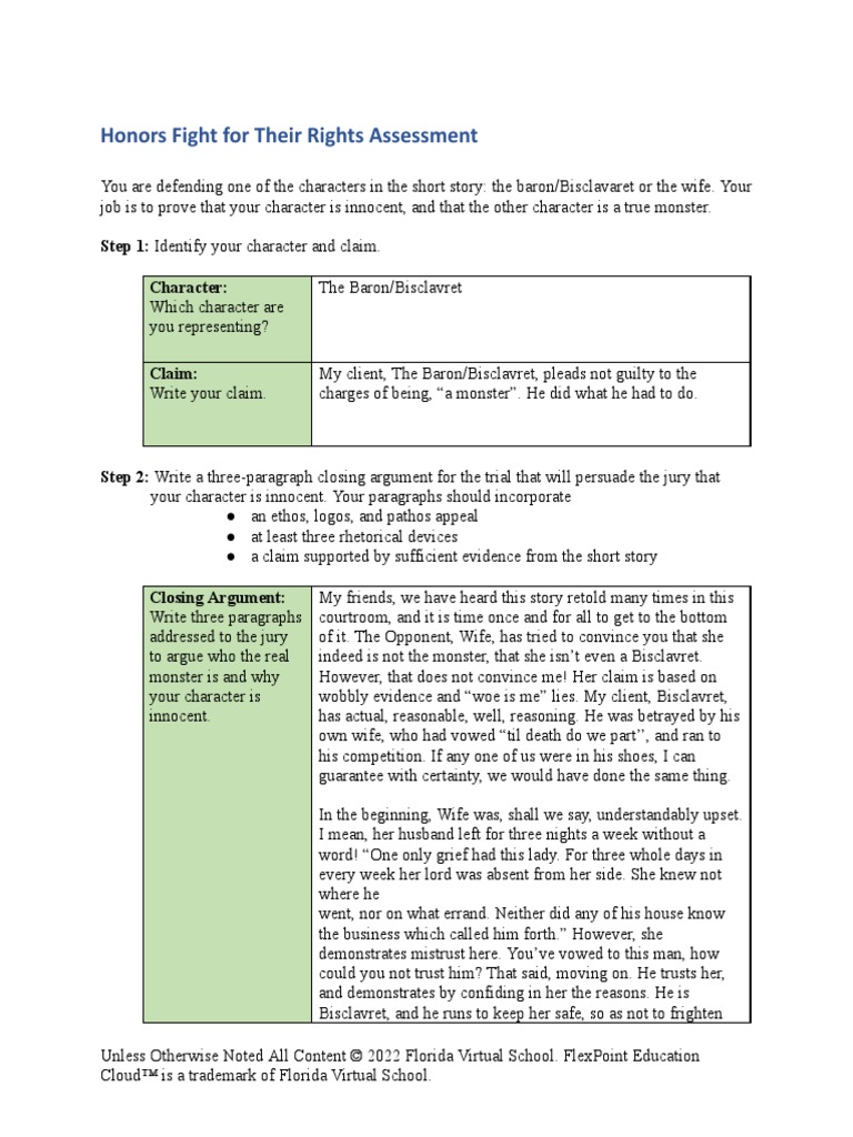 4.08H Fight For Their Rights Assessment | PDF | Rhetoric | Logos