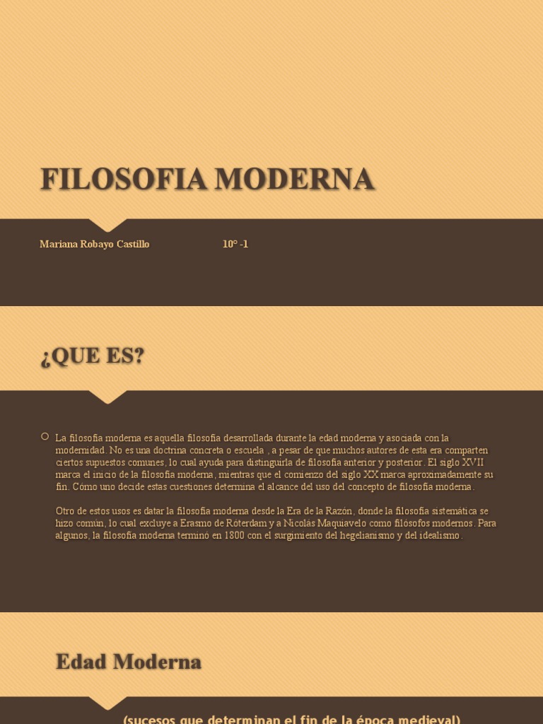 Filosofia Moderna | PDF | Filosofía moderna | Filosofía occidental